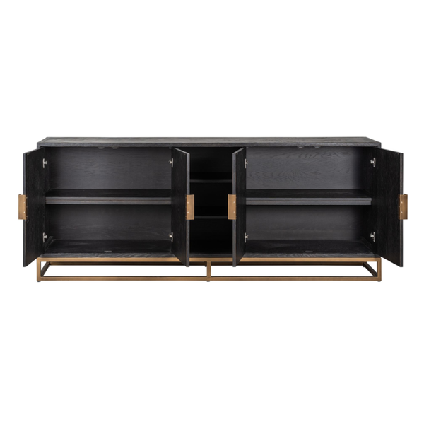 Primera-shop/Comoda neagra alama 225x45cm Blackbone - Primera Interiors